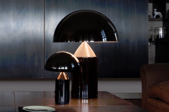 Atollo 238 black Tischleuchte von Oluce