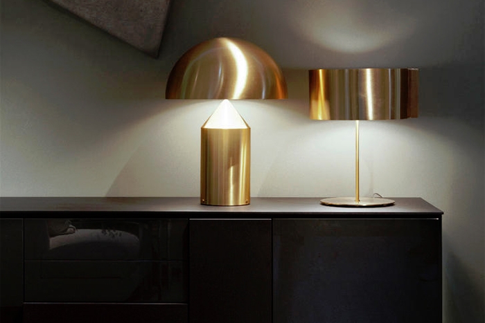 Atollo 239 OR Gold Tischleuchte von Oluce