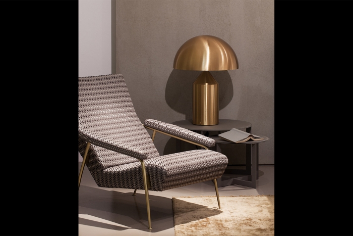 Atollo 239 OR Gold Tischleuchte von Oluce